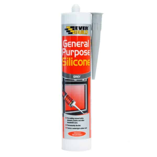 Everbuild General Purpose Silicone Grey 280ml - UK Bricks, Timber ...