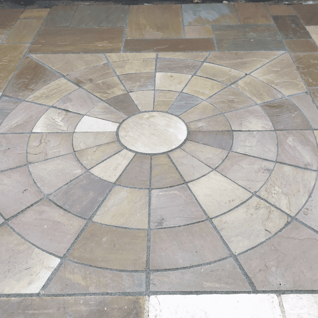 Natural Stone Circle Raj Green 1800mm - UK Bricks, Timber, Pavers, and ...