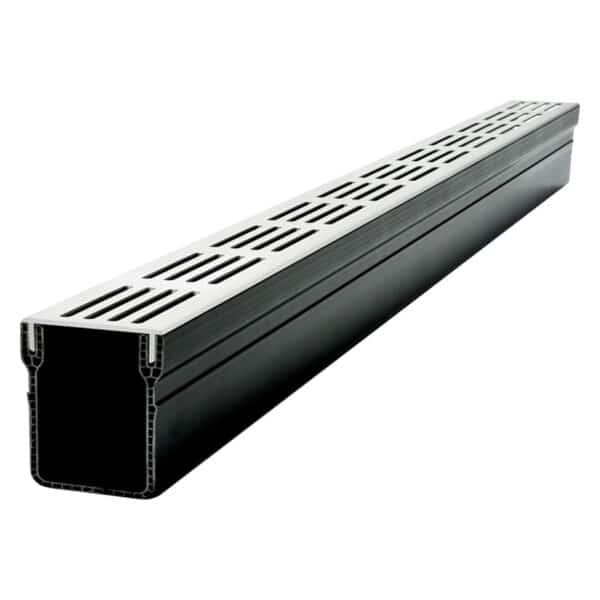 Aco Slimline Silver Alu Channel 1m - UK Bricks, Timber, Pavers, and ...