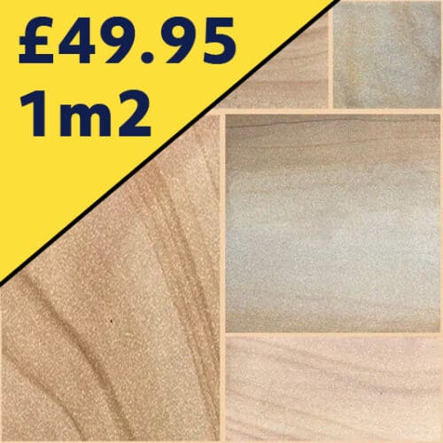 Natural Stone Buff Moss 900x600mm - UK Bricks, Timber, Pavers, and ...