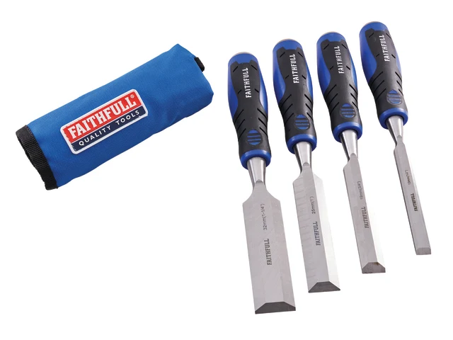4 Piece Chisel Set - UK Bricks, Timber, Pavers, and Building Supplies
